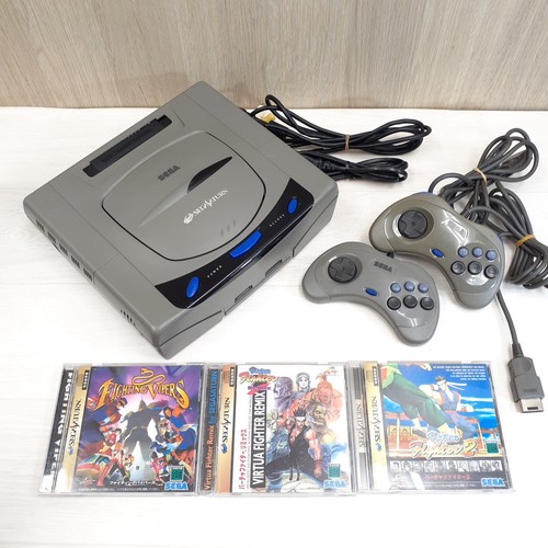 Sega Saturn gray console with 2 controllers & 3 games Japan SG801 *US ...