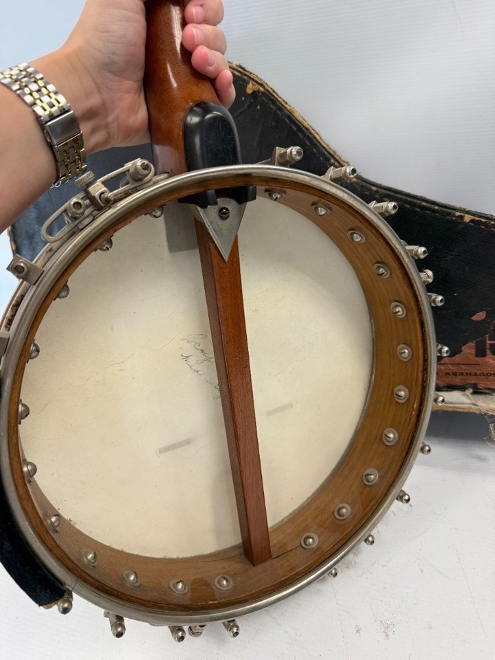 VINTAGE Made In England 4 String Banjo Mandolin / Case - P37 | eBay UK