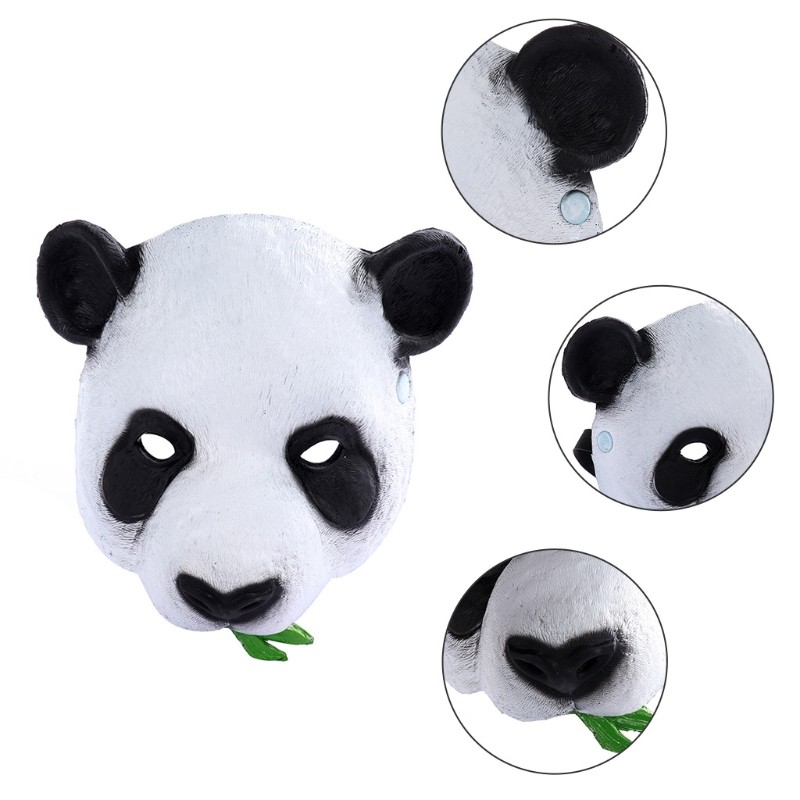 Creepy Party Panda Masks Halloween Costume Party PU Animal for Head ...