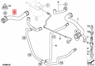 Genuine BMW E60N Sedan Radiator Cooling Hose OEM 17127568751 | eBay UK