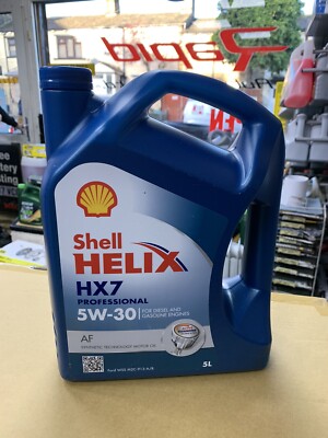 Shell Helix HX7 Professional AF 5W30 Semi Synthetic Engine Oil 5L 5 ...