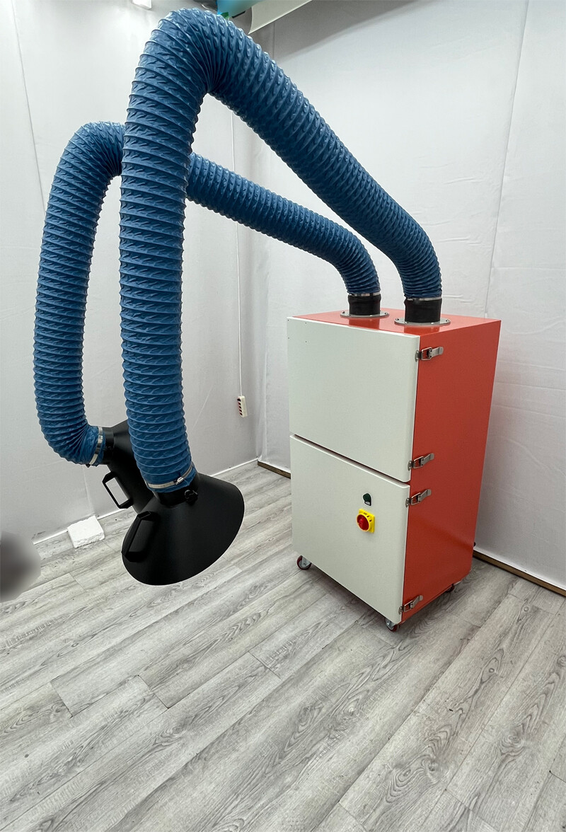 220V 2.2KW 14.17" Dual-arm Industrial Smoke Purifier Welding Fume ...