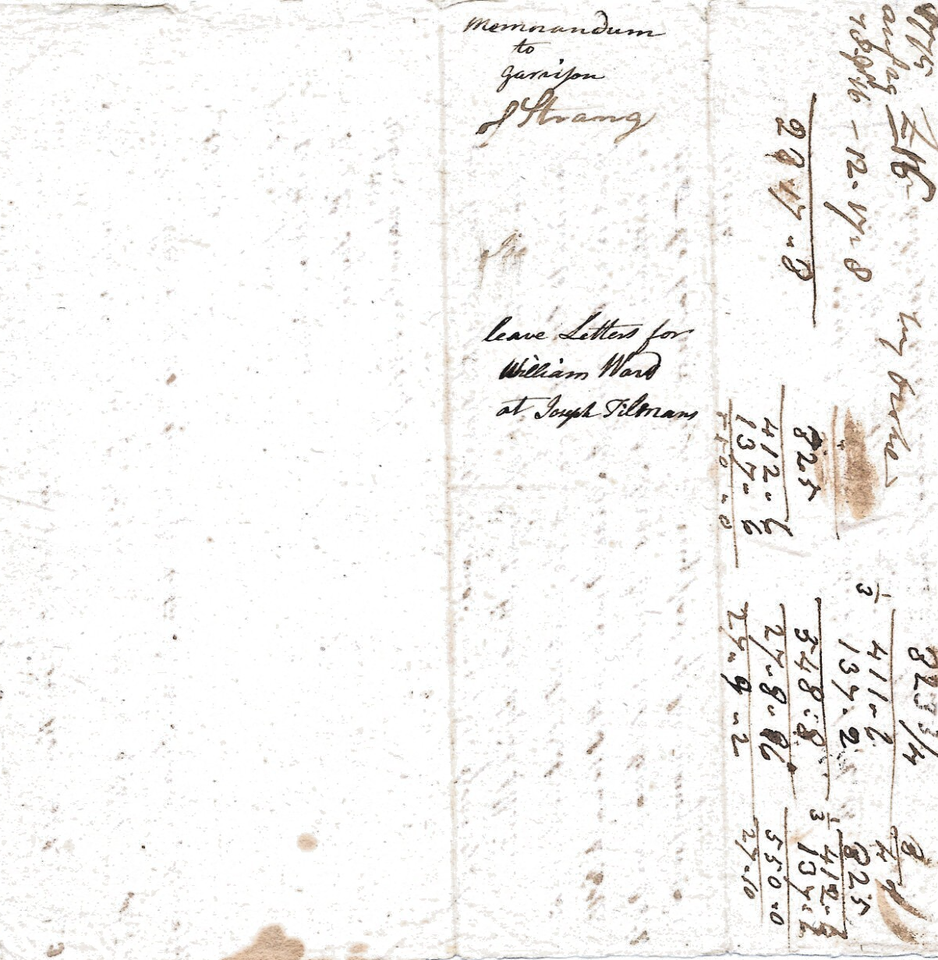 1785 MEMORANDUM OF FOOD SUPPLIES SOLD 1775-1776 AND NOT PAID ...