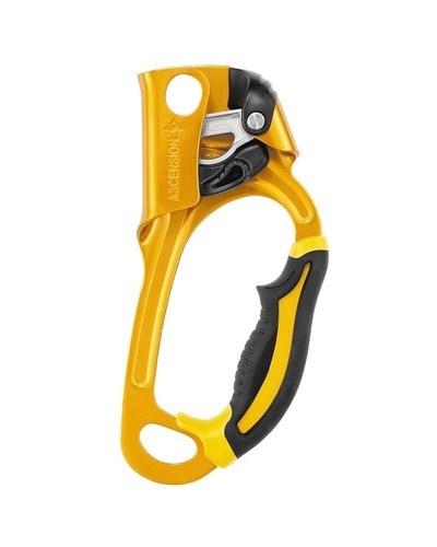 Petzl Ascension Handle Rope Clamp Right, Black/Yellow Gold | eBay