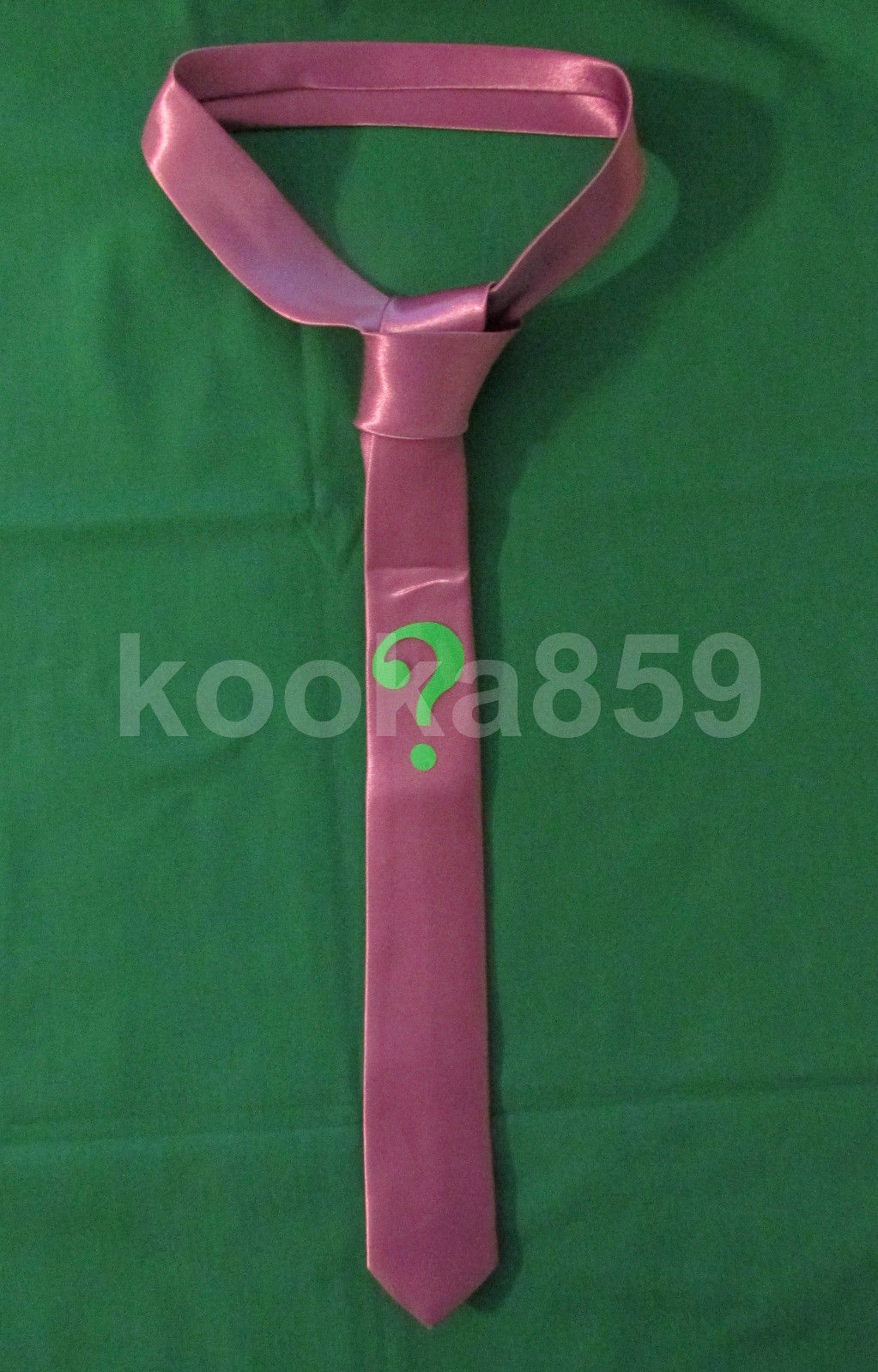 RIDDLER inspired COSTUME TIE 2" QUESTION MARK SYMBOL Arkham Cosplay ...