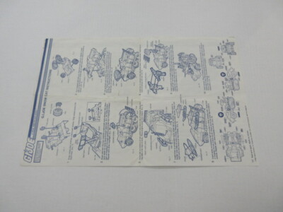 1980's GI JOE ARAH SNOW CAT BLUEPRINTS INSTRUCTIONS ORIGINAL | eBay