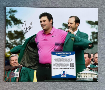 2018 MASTERS PATRICK REED AUTOGRAPH 8x10 GREEN JACKET PHOTO BECKETT ...