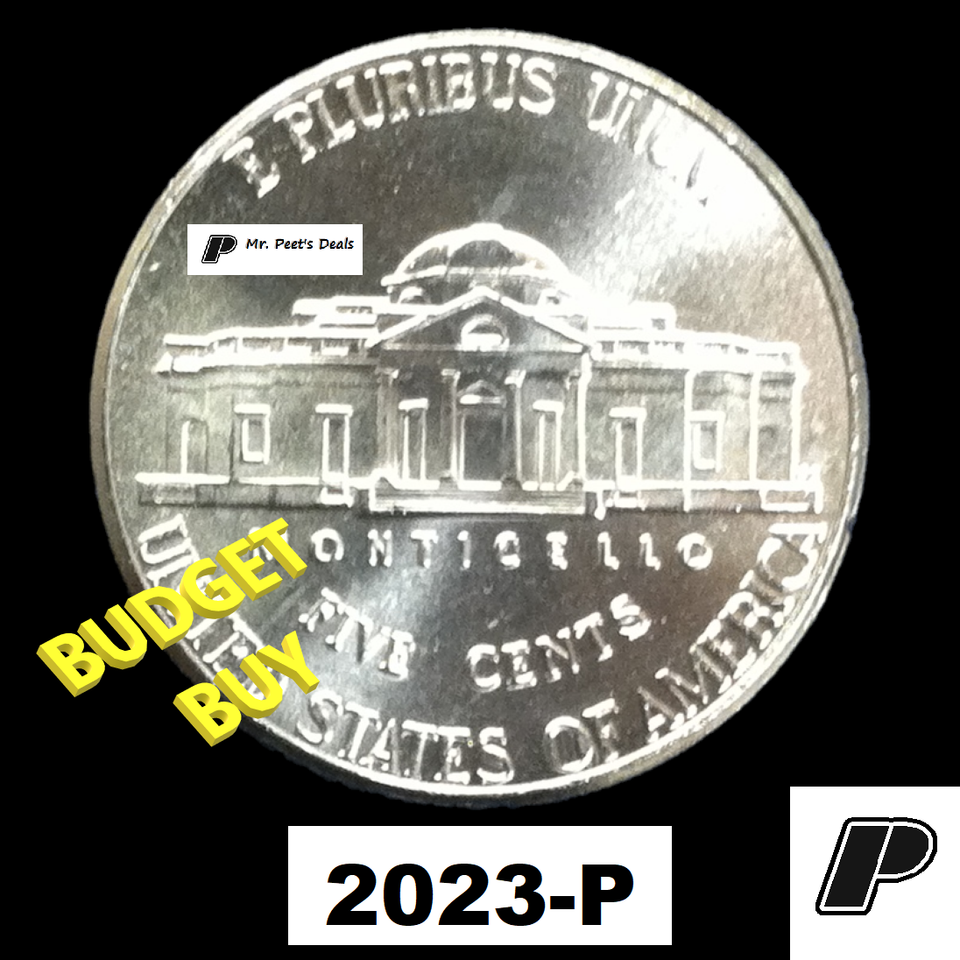 (1 Coins) 2023 P Jefferson Nickels from Fed Rolls -BUDGET BUY LOW COST ...