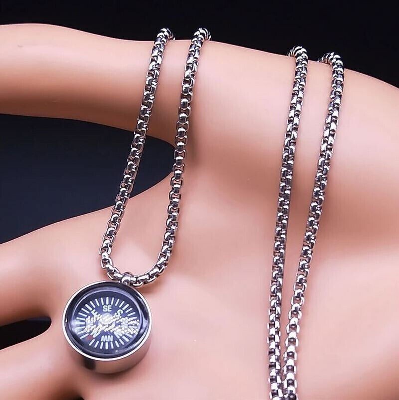 Real Working Compass Pendant Necklace Nautical Cardinal Directions ...