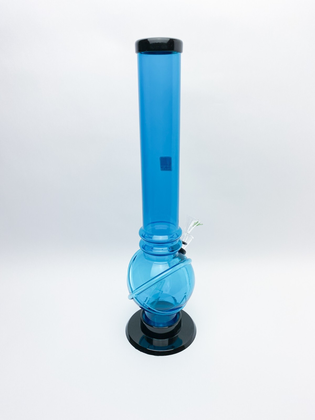 Acrylic 12" Inch Cyan Bubble X 2 Rings Glass Slider Bowl HOOKAH WATER ...