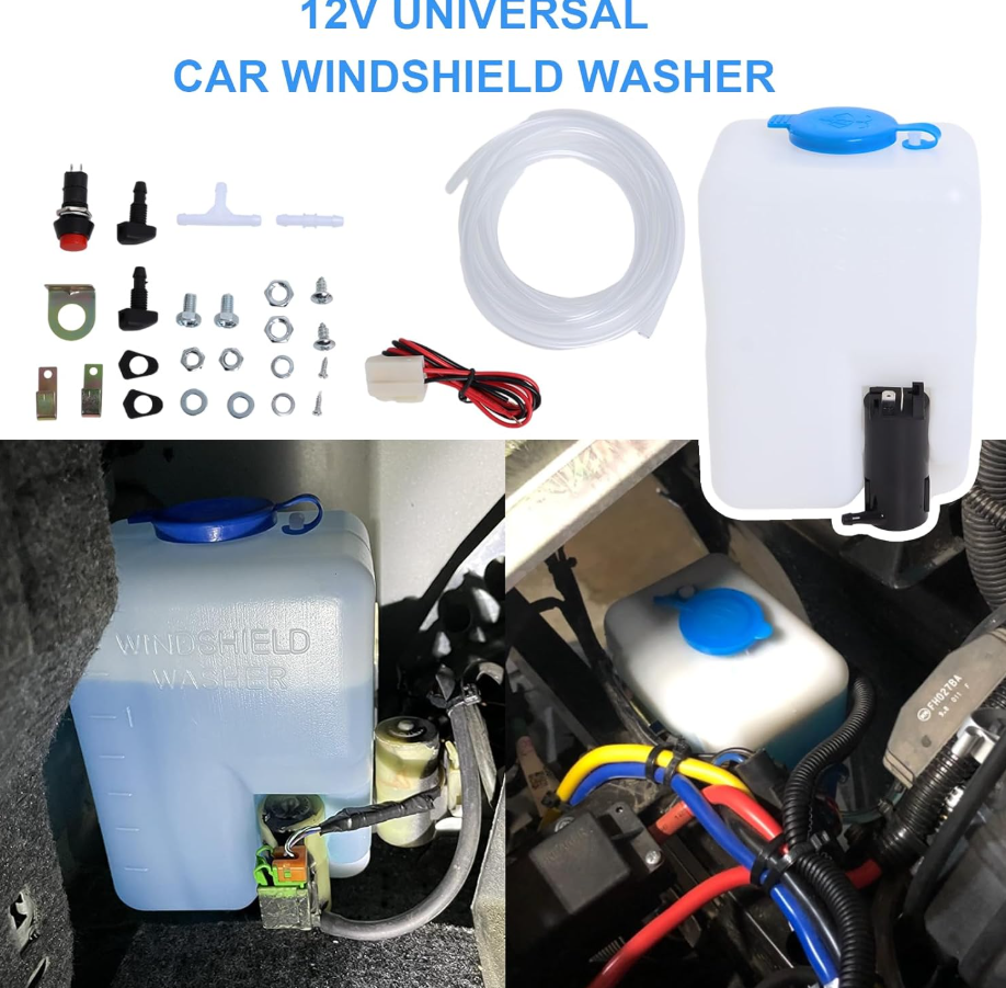 Universal,Windshield Washer Pump Reservoir Kit Fluid Reservoir Tank ...