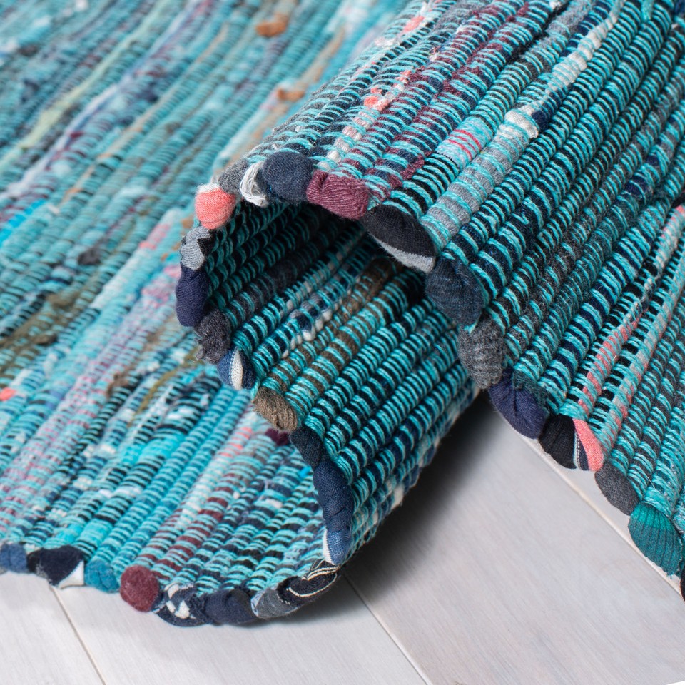 Safavieh Rag Rug BLUE / MULTI 10' X 14' Area Rug - RAR121B-10 | eBay