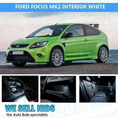 8x LED FORD FOCUS MK2 Interior Light Bulb Replacement Kit 6000K PURE ...