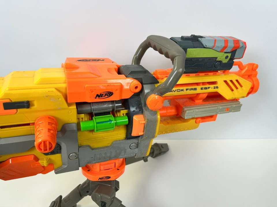 Nerf N-Strike Elite Havok Fire EBF-25 Gun with Tripod & Ammo Belt (No ...