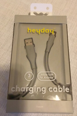 Heyday 3 ft Micro USB for Android Charging Cable Gray New | eBay