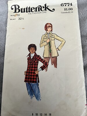 NEW* Vintage Butterick # 6774 Jacket Sewing Pattern/ Size 10 | eBay