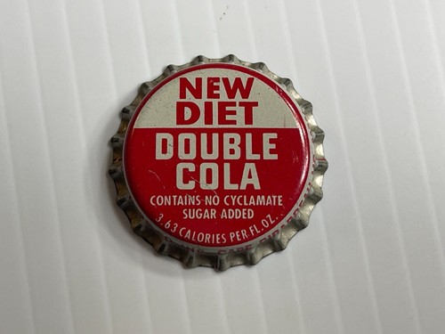 Vintage New Diet Double Cola Soda Bottle Cap *Cork Back* (Red / White ...