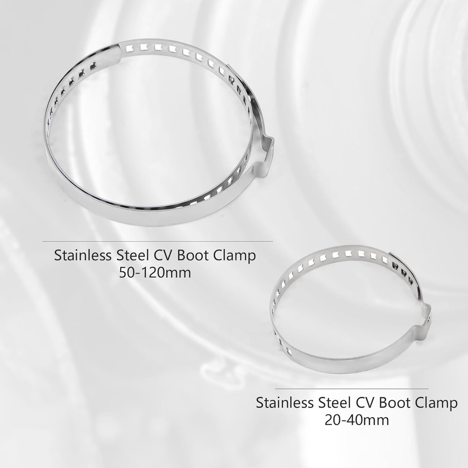 CV Joint Boot Band Clamps 16PCS Adjustable SS304 Drive Shaft CV Boot ...