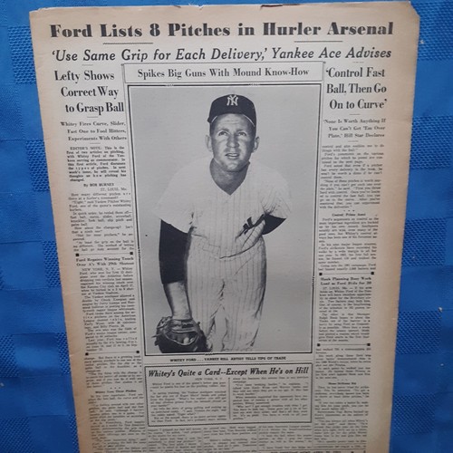 New York Yankees 1951-61 Rare 10pc Lot Mantle Maris Lopat Ford Martin ...