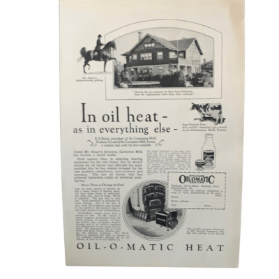 Vintage 1927 Williams Oil O Matic Heat Oil Heating Ad Advertisement | eBay