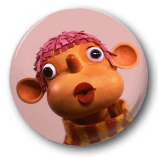 Kids Retro TV Various 25mm, 1" Button Badge, M to R, Muppets, Pob ...