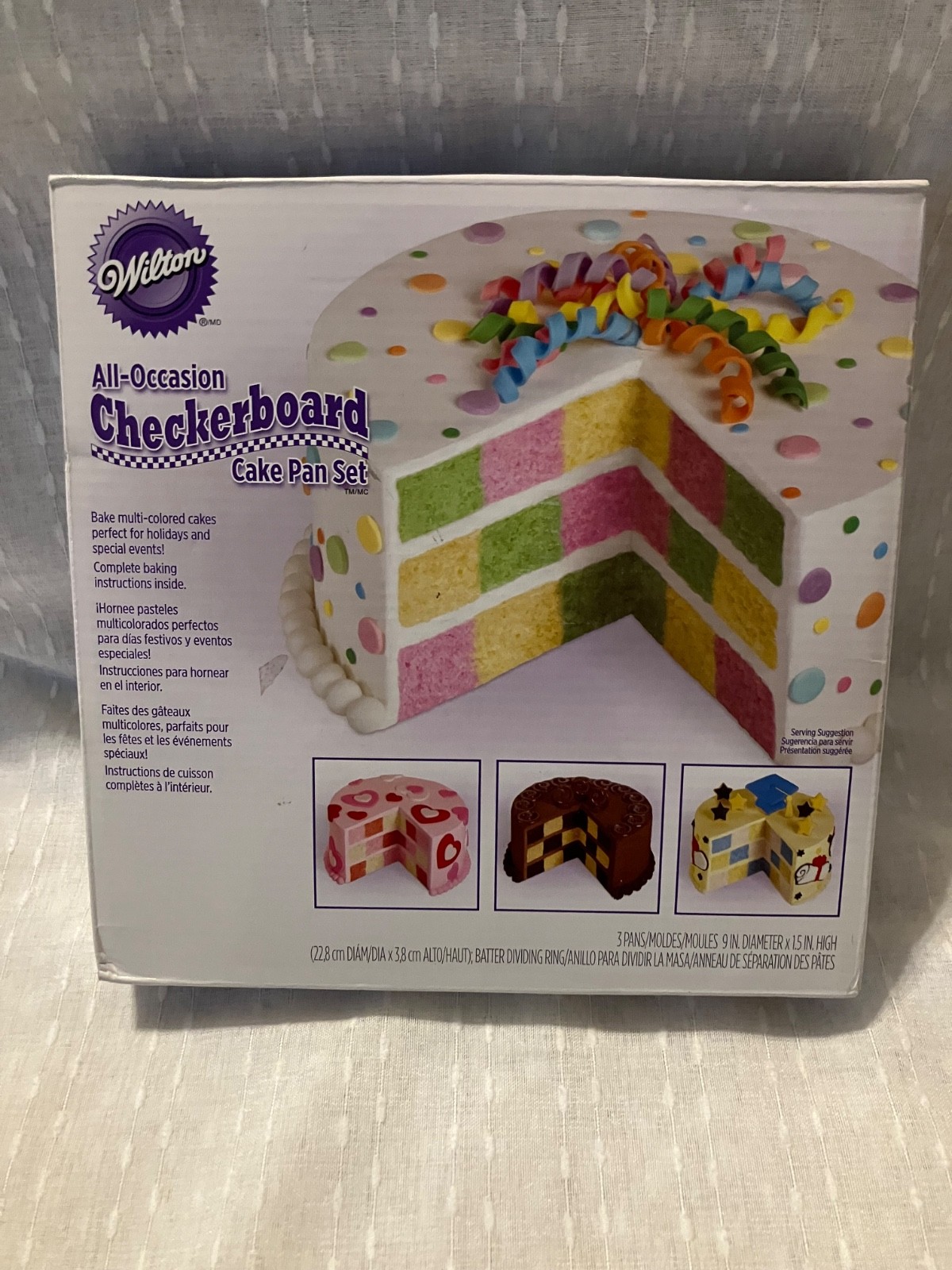 Wilton Checkerboard Cake Pan New in box Set Round | eBay