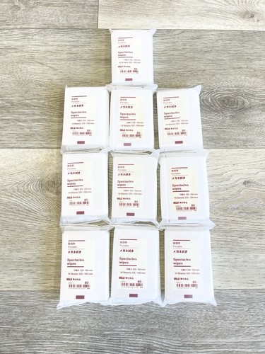 MUJI Portable Spectacles Wipes Glasses Lens Screen Cleaner 10 Pack x ...