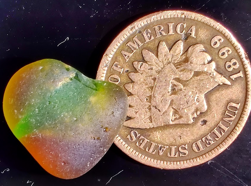 The Best Bonfire Sea Glass Swirl Multi I Ever Found! Real Davenport Sea ...