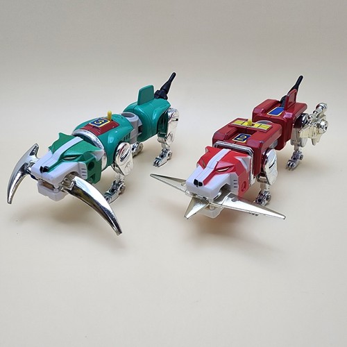 VOLTRON (Trendmasters 1997) Diecast RED LION #2 & GREEN #3 [100% ...