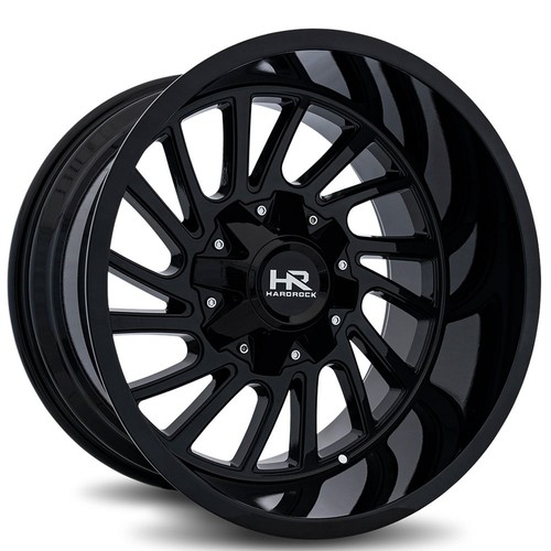 20x10"Hardrock Wheels H708 Overdrive Gloss Black Off-Road Rims (4 pcs ...