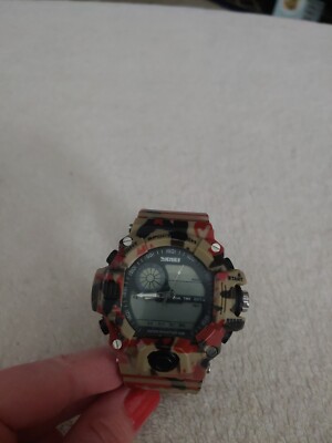 Skmei Mens Sports Digital Analog Army Camouflage Alarm Timer Watch Used ...