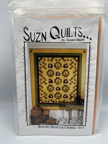 NEW SUZN QUILTS BY SUSAN MARTH PATTERN BOWTIES BASKETS & CHERRIES SM117 ...