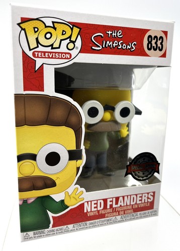 THE SIMPSONS POP Vinyl NED FLANDERS #833 + PROTECTOR AusSeller See ...