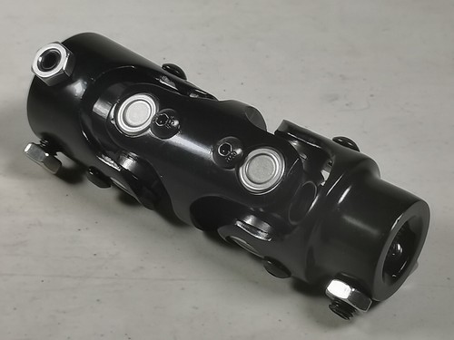 5/8-36 Spline X 3/4" DD DOUBLE BLACK Street Rod Steering Vega Box U ...