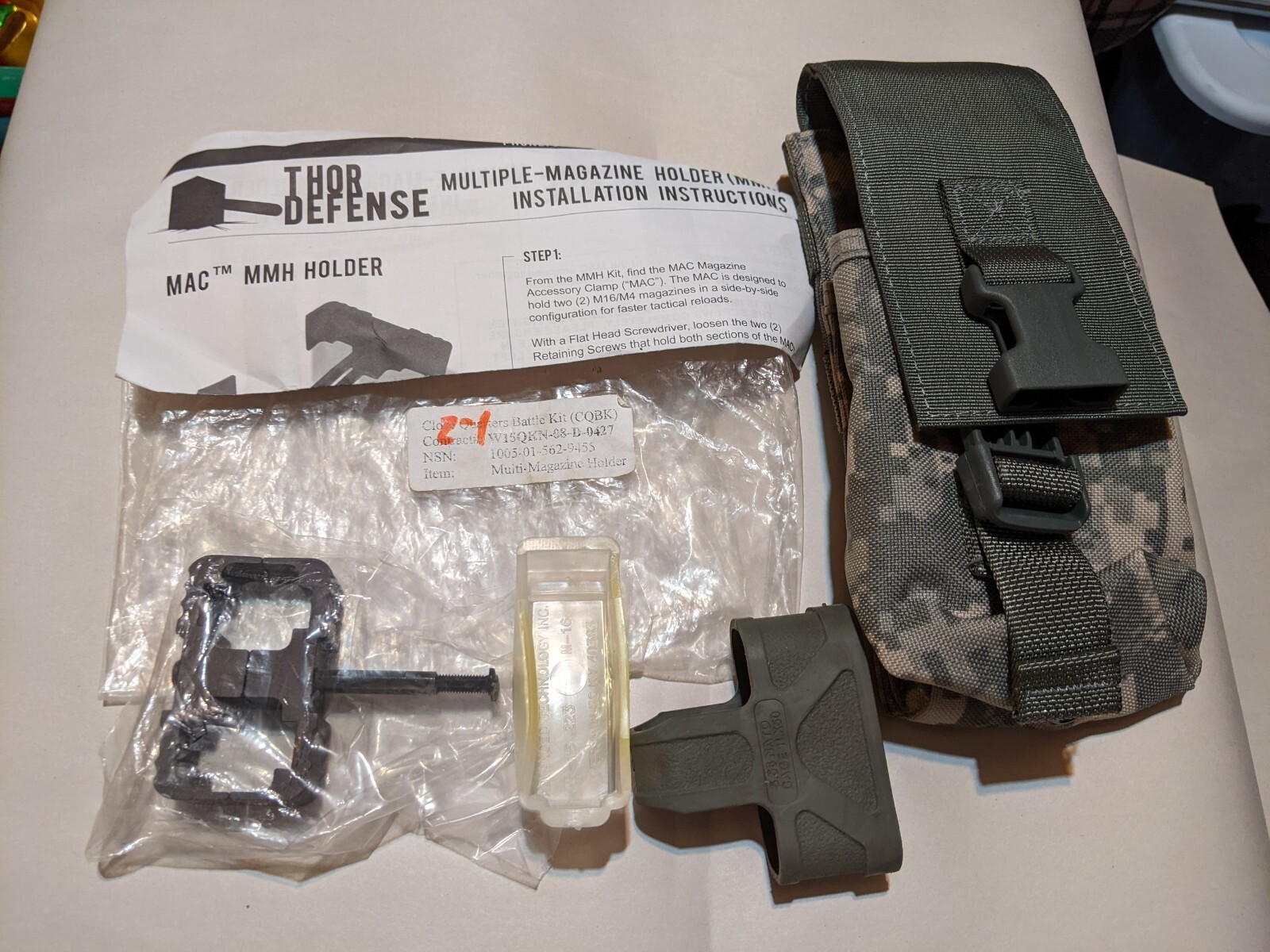 NEW ACU Thor Defense Close Quarters Battle (CQB)Kit Multiple Magazine ...