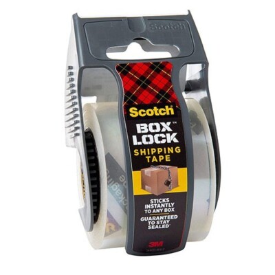 Scotch Box Lock Shipping Tape 1.88"X800" Clear Box Sealing Mailing ...