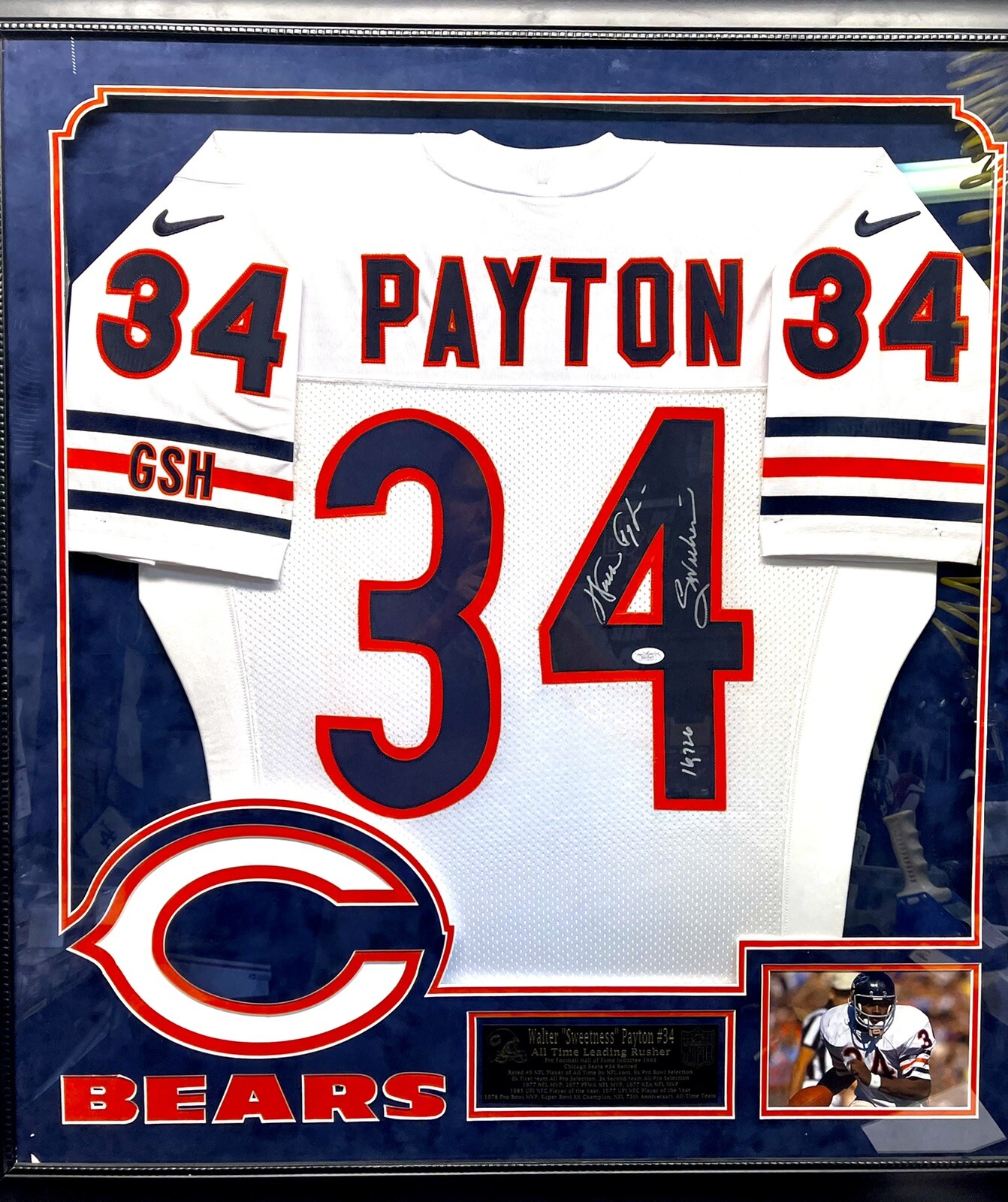 Walter Payton Autographed Memorabilia | Signed Photo, Jersey ...