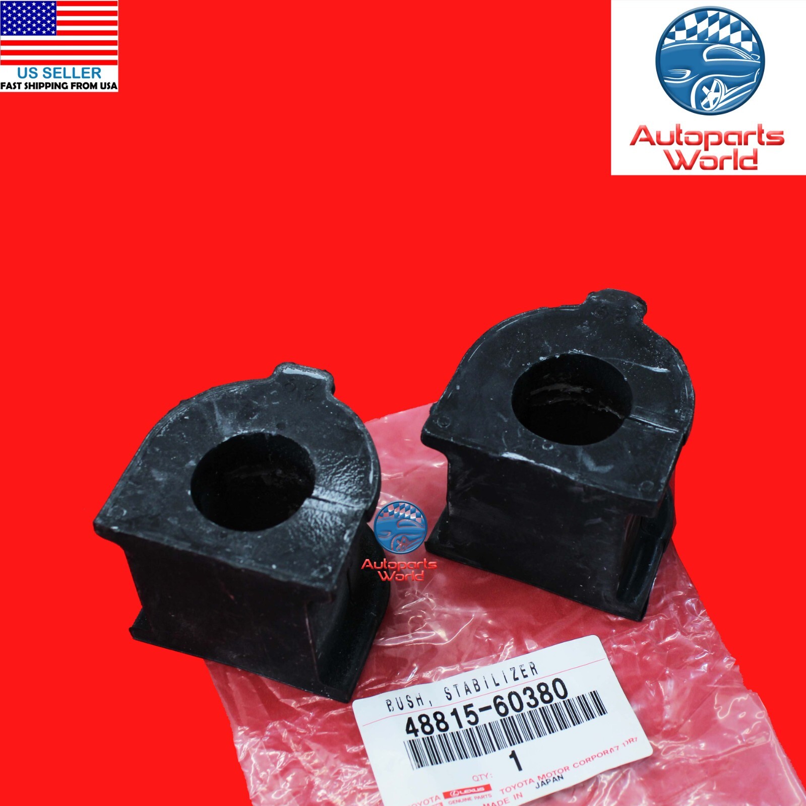 GENUINE TOYOTA 10-23 FJ CRUISER 4RUNNER FRONT SWAY BAR BUSHING SET ...