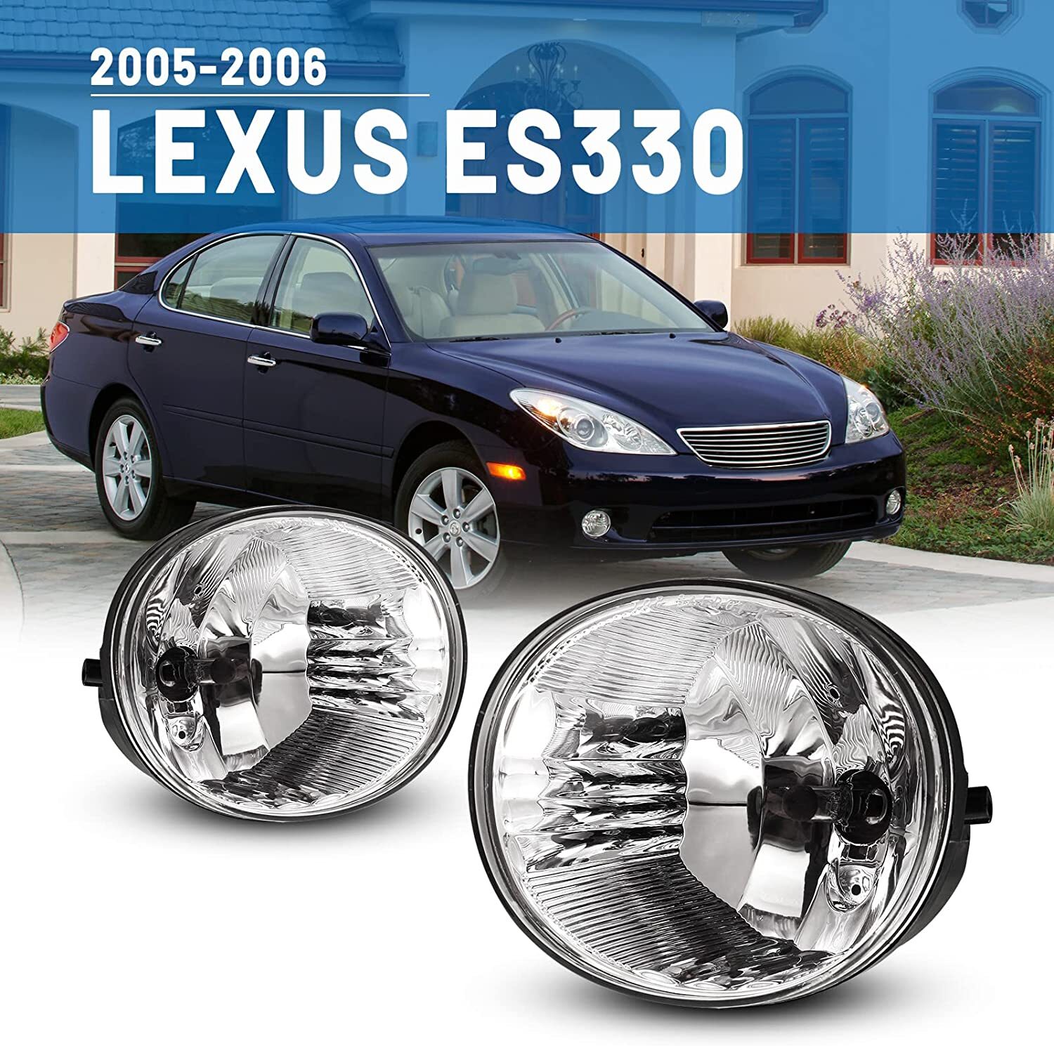 For 2005-2006 Lexus ES330 Fog Lights Clear Lens W/Switch Wiring Kit ...