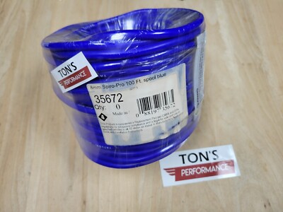 Taylor 35672 100 ft roll 8mm BLUE silicone SPIRO PRO SPARK PLUG WIRE ...