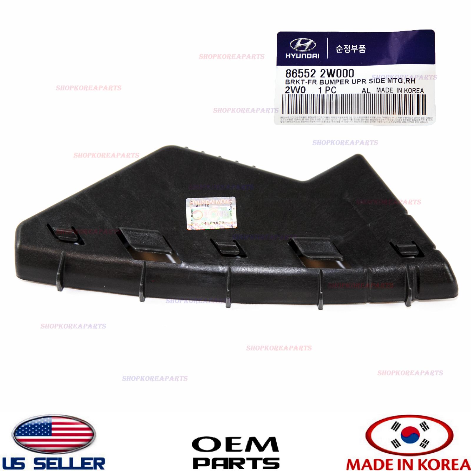 Hyundai OEM Santa FE Front Bumper Grille Grill-upper Bracket Right ...