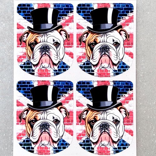 OMNIPOD 5/ Dash ~ 4x TOP HAT BULLDOG Stickers ~ Diabetes - DOG | eBay UK