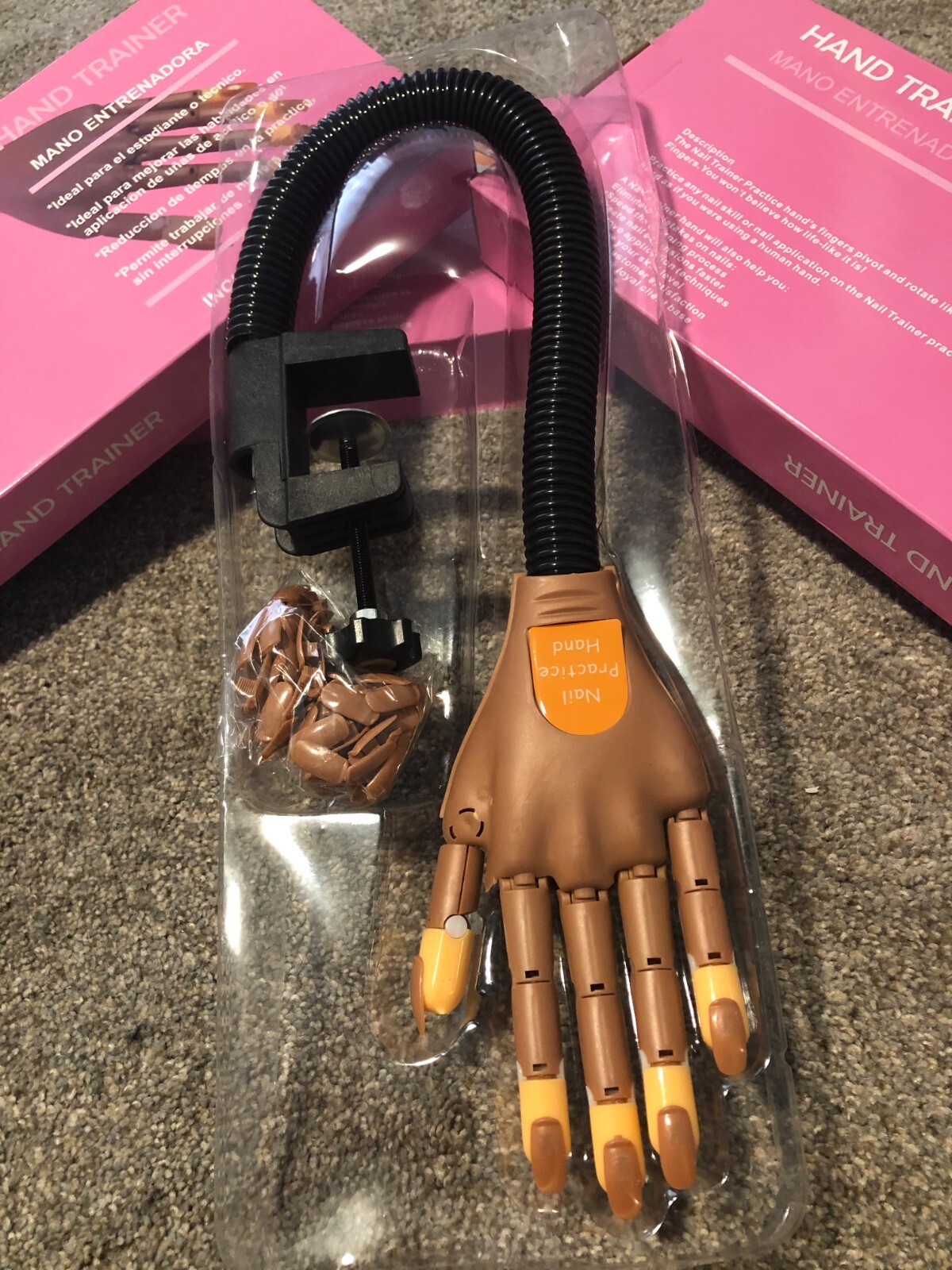 Practice Hand for Acrylic Nails-Flexible Moveable Nail Training Hand ...