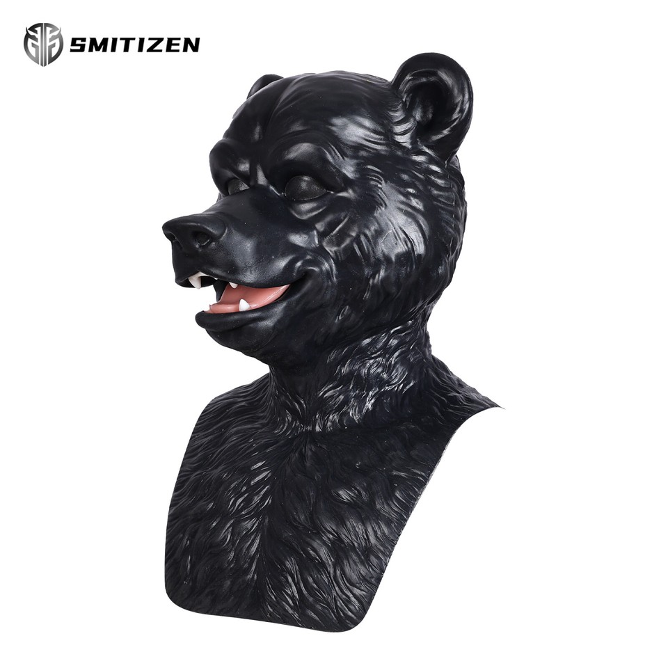 SMITIZEN Fake Bear Silicone Mask Real Animal Fierce Monster Masken ...