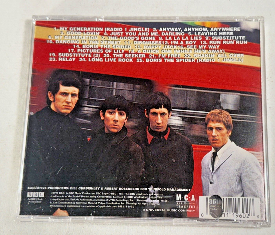 THE WHO BBC SESSIONS PROMOTIONAL COMPACT DISC CD UNPLAYED 1999 MAXIMUM ...
