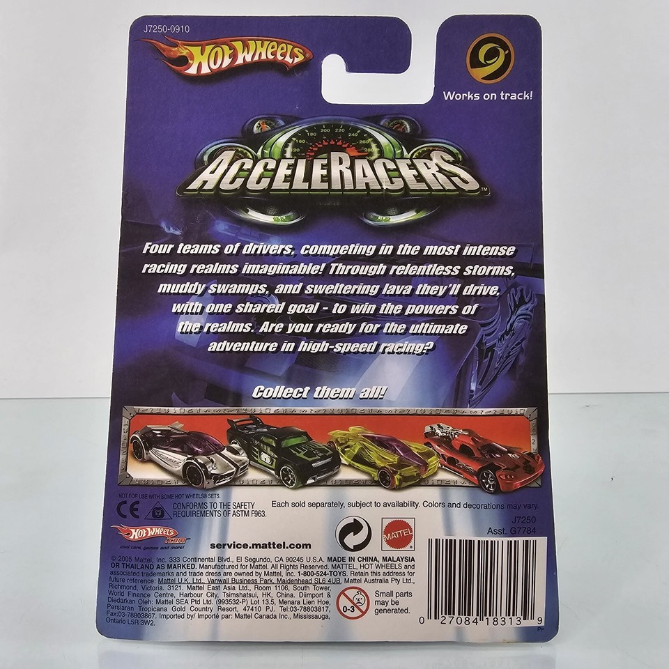 Hot Wheels AcceleRacers PILEDRIVER Red Metal Maniacs AcceleCharged 2005 ...