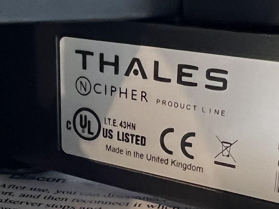 THALES NCIPHER NC3021U-10 NSHIELD EDGE F2 Hardware Security Module | eBay