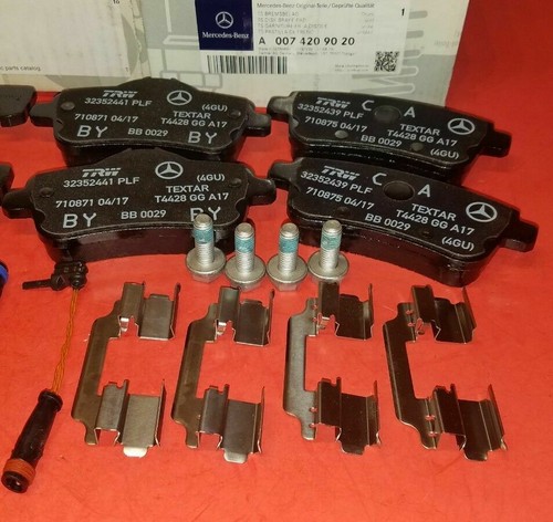 Front & Rear Brake Pads Sets With Sensors For Mercedes GL GLE GLS ML ...