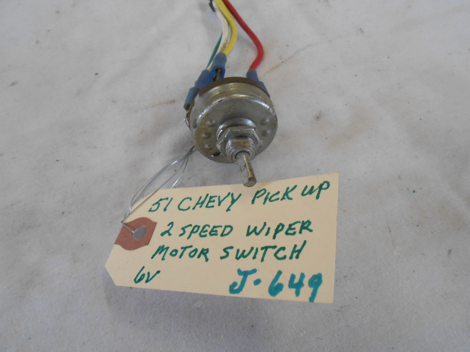 1951 CHEVY PICKUP 6 VOLT 2 SPEED WIPER MOTOR SWITCH , J-649 | eBay