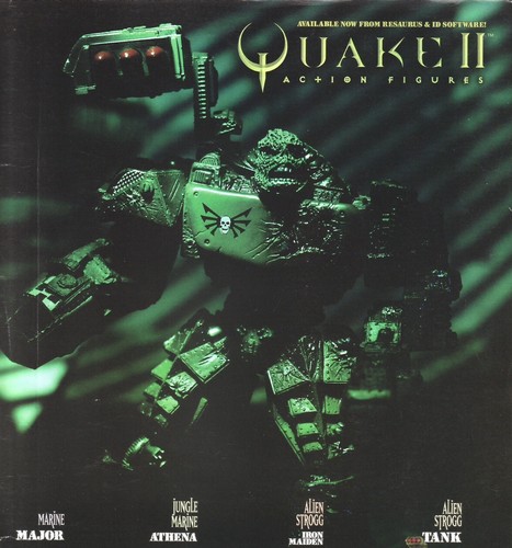 Vintage 1999 Quake II Action Figures Original Print Ad 22x28cm Tank AFD ...